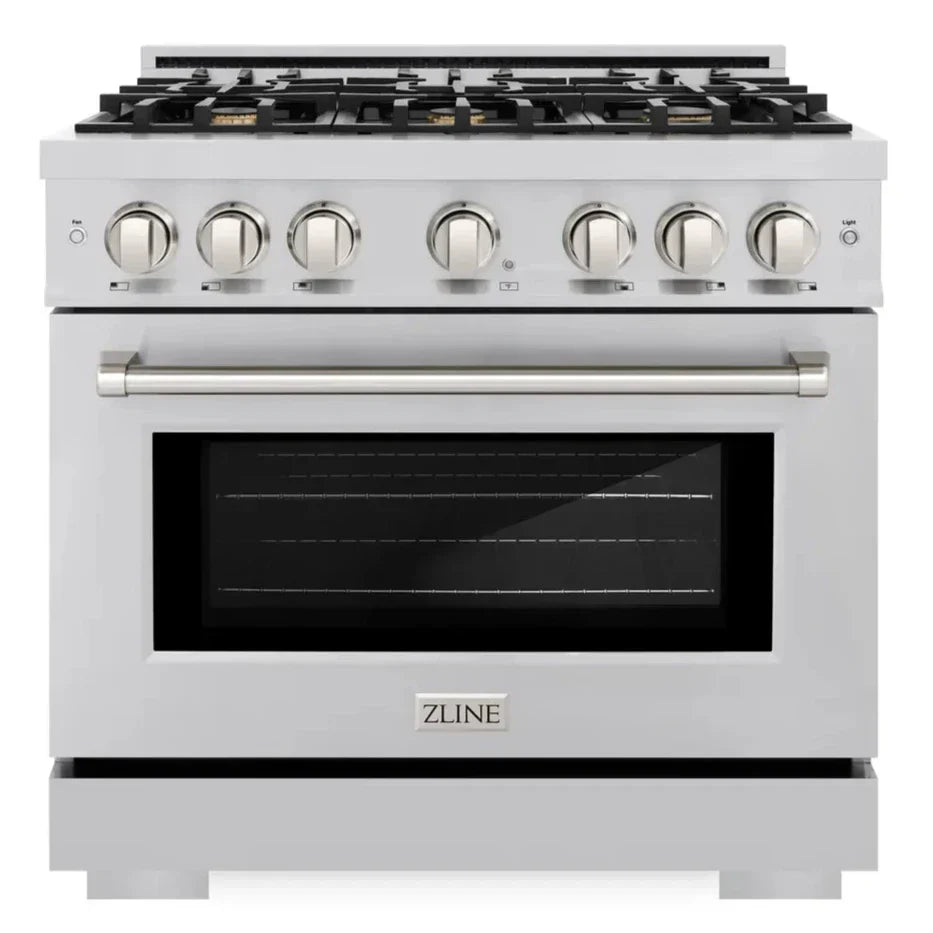 ZLINE 36" 5.2 cu. ft. Select Gas Range with Convection Gas Oven in Sta ...